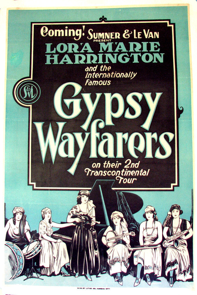 1920s Gypsy Wayfarers Vintage Girl Band Jazz Music Poster Vintage