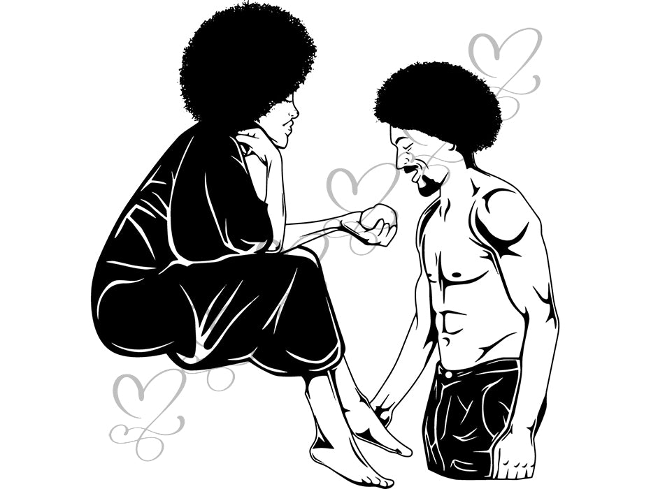 Black Couple Svg Relationship African Ethnicity Kissing Falling In Lov