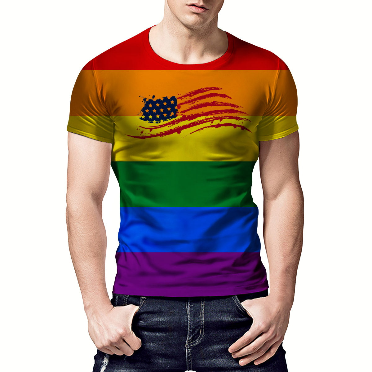 Rainbow Flag Classic Lgbtq Pride Gay T Shirt Coolprintcloth