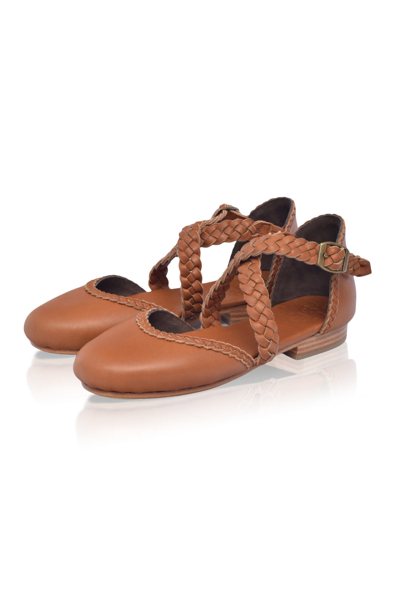 Tallulah Handmade Braided Leather Flats Elf