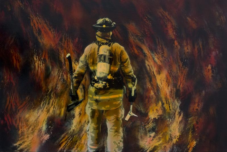 5d Fireman Firefighter Diamond Painting Kit Premium 25 Diamond