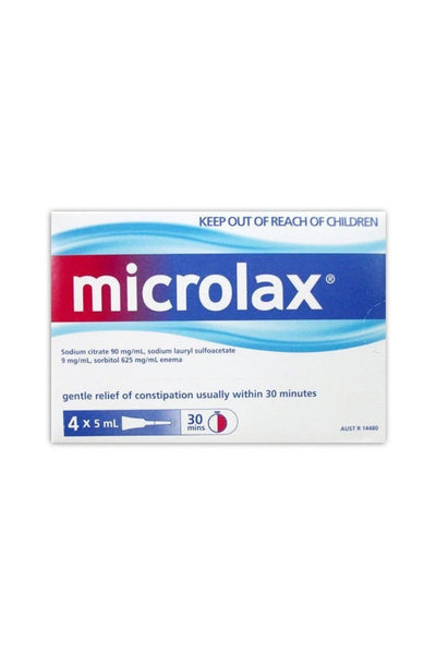 Microlax Micro Enemas 5ml 4 Pack Life Pharmacy St Lukes