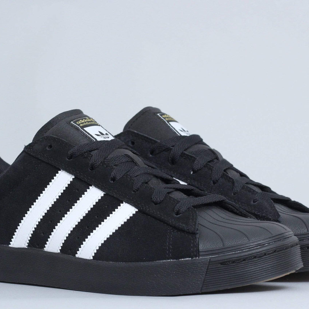 Adidas Superstar Vulc Adv Skate Shoes Black White Black Slam