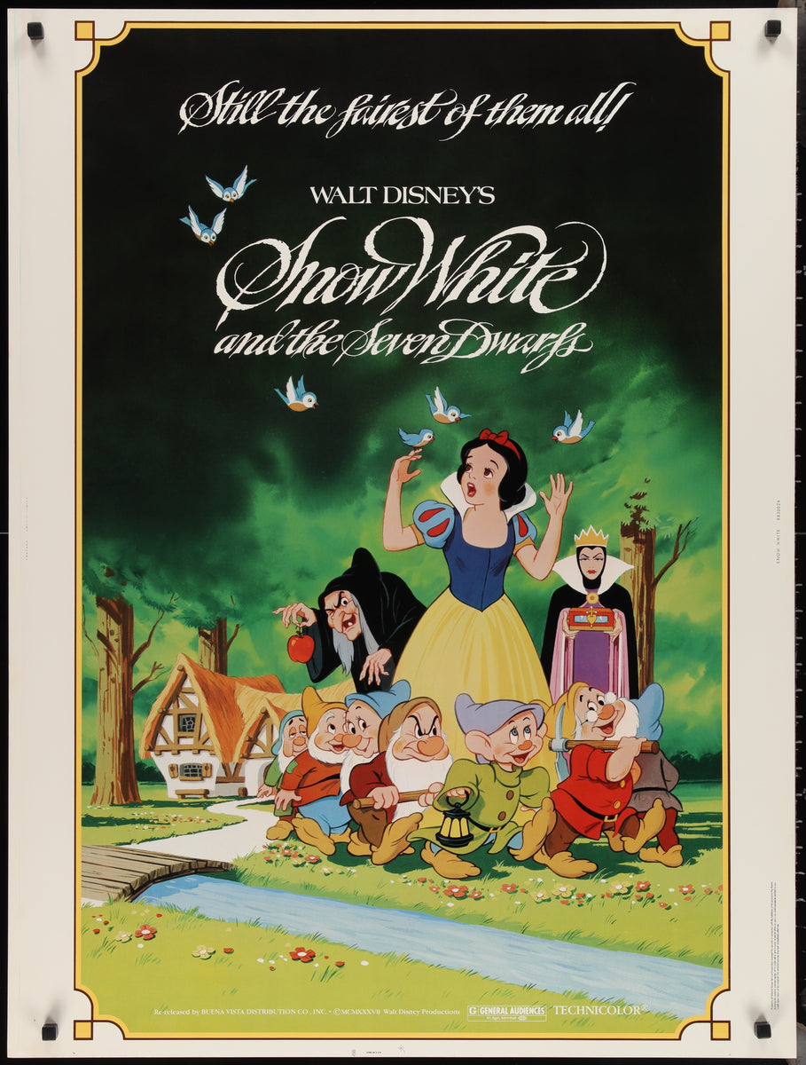 Snow White And The Seven Dwarfs 1937 Original Movie Poster Art Of