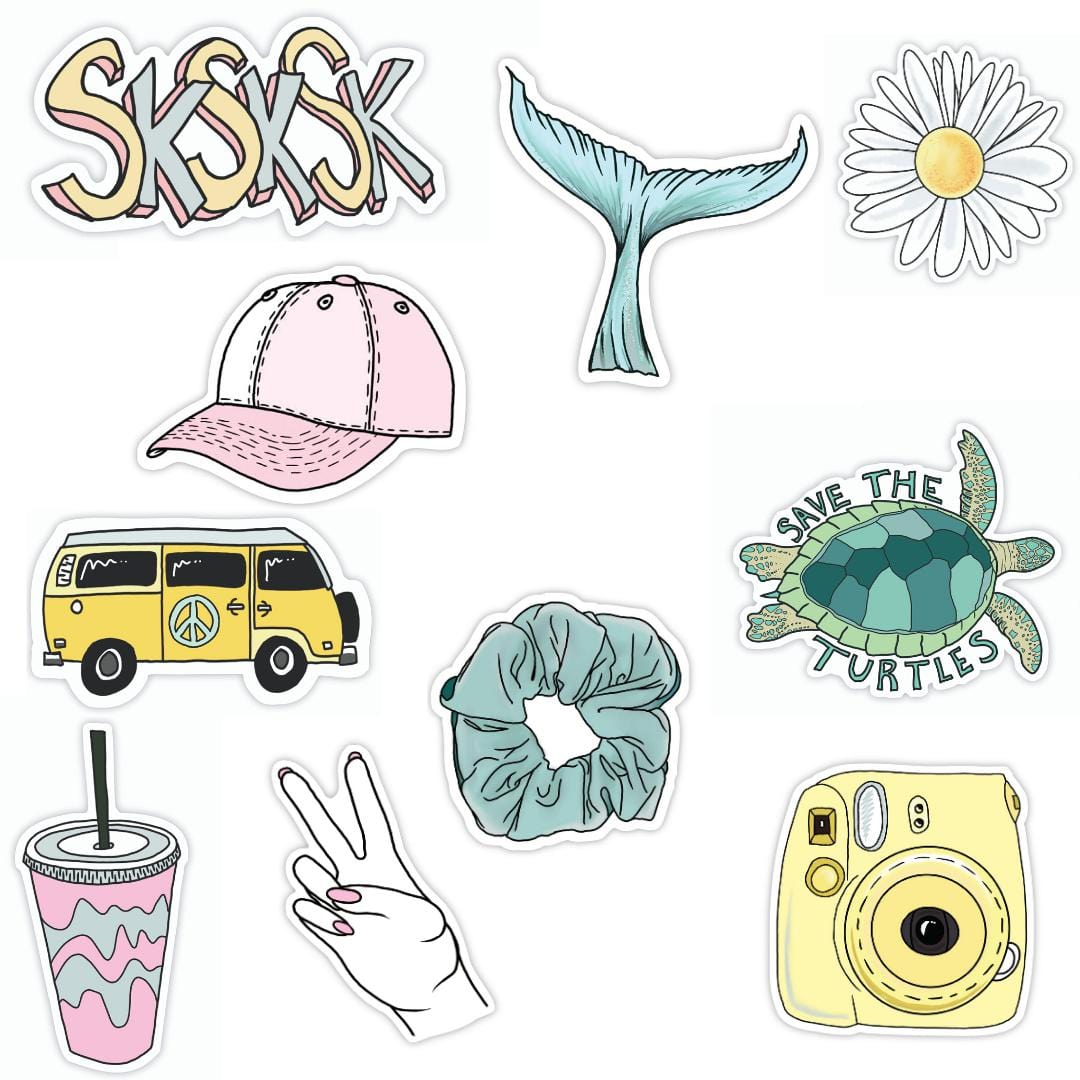 Vsco Girl Sticker 10 Pack Big Moods