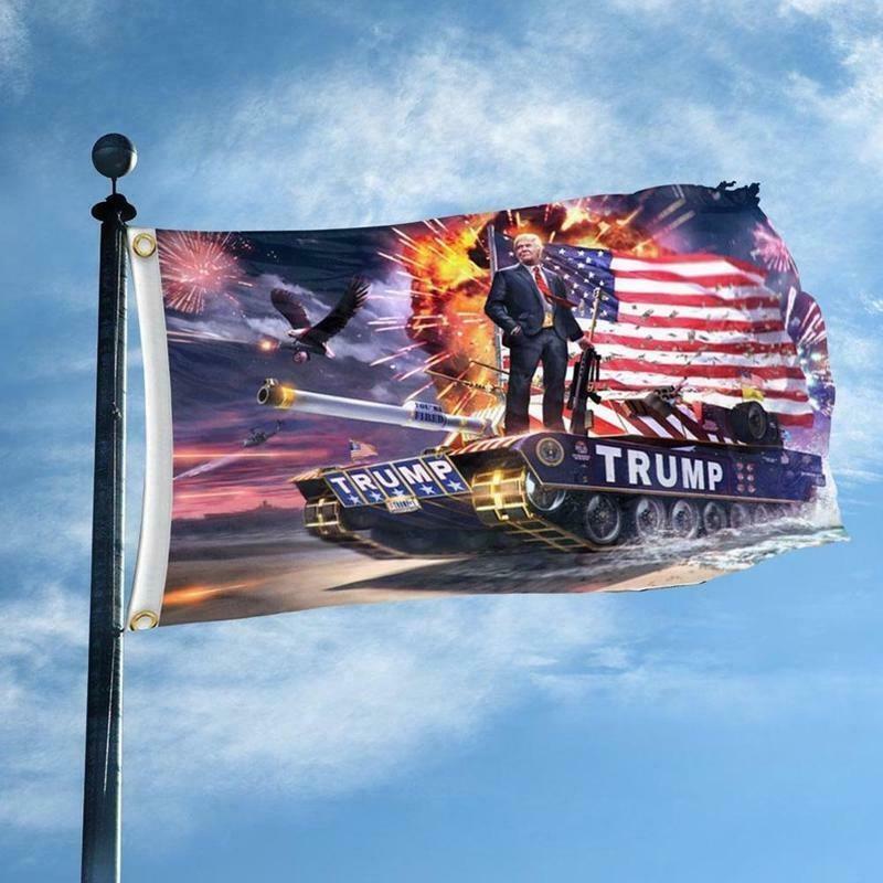 Hot Donald Trump On Tank 3x5 Flag Donald Trump Store Usa