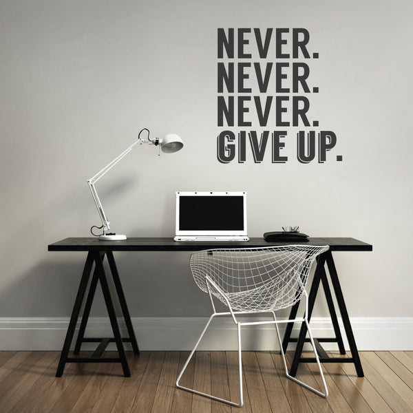 Never Give Up Wall Sticker Wallboss Wall Stickers Wall Art Stickers