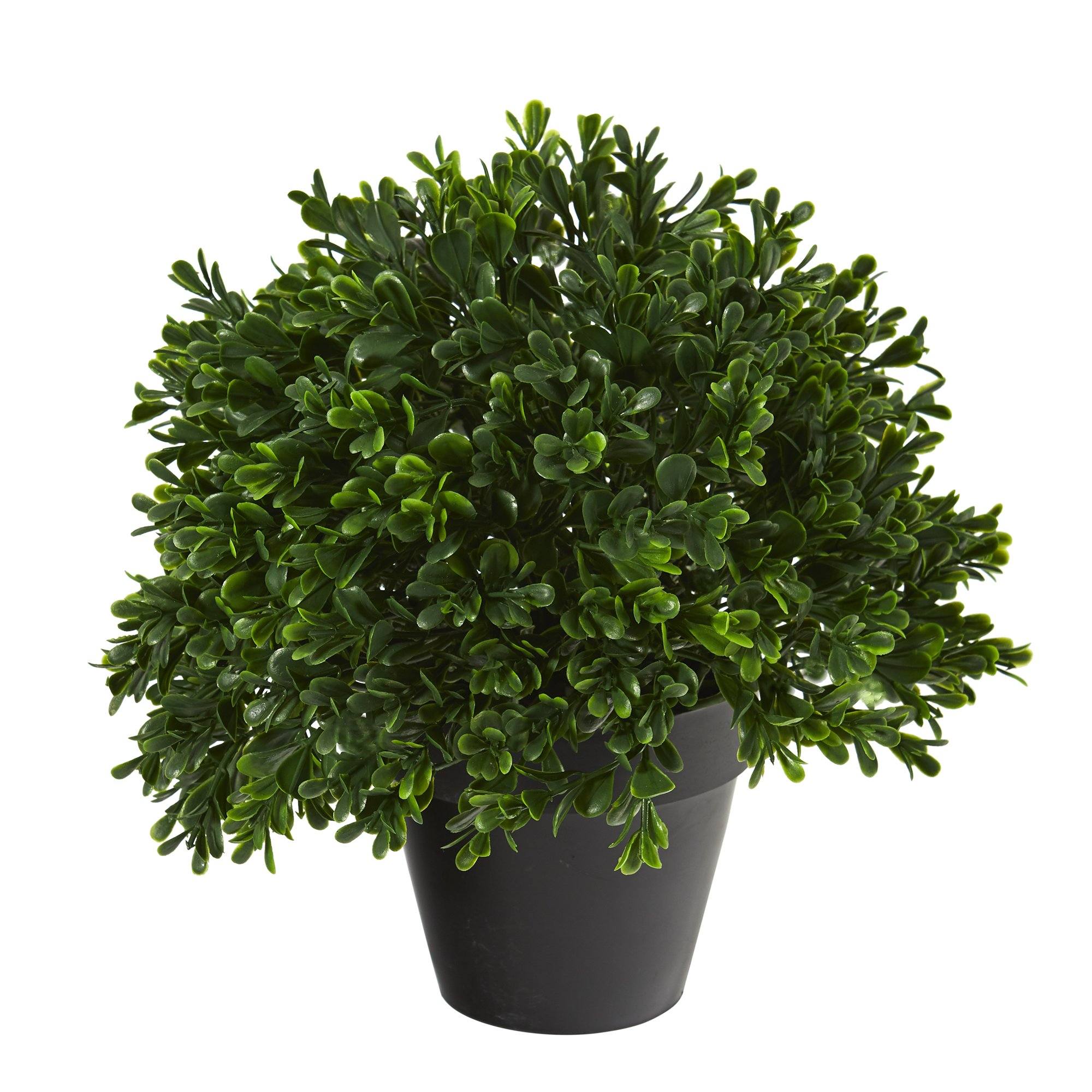 10” Boxwood Topiary Artificial Plant Uv Resistant Indooroutdoor