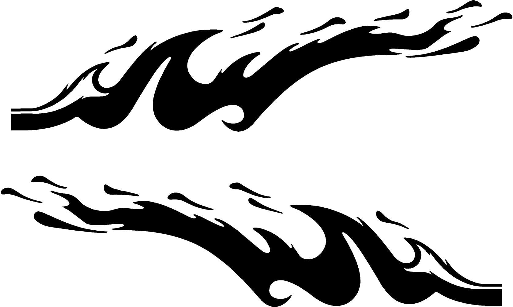 Splash Wave Vinyl Cut Auto Decals Xtreme Digital Graphix