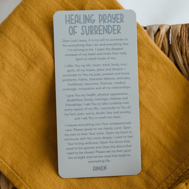 Healing Prayer Of Surrender Prayer Card Crossroads Collective