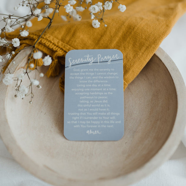 The Serenity Prayer Prayer Card Crossroads Collective