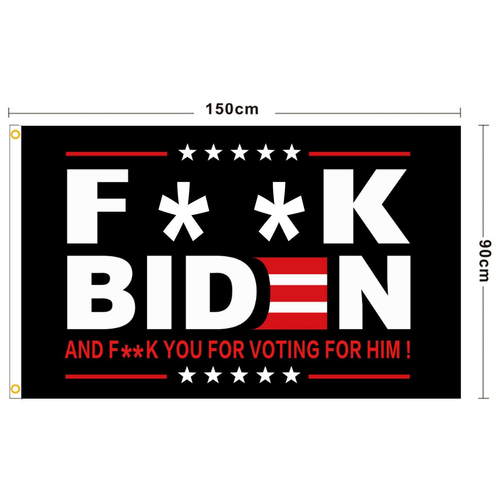 F X X K Biden Flag 3x5 Rough Tex® 68d Nylon Trump Fuck Biden G Rate