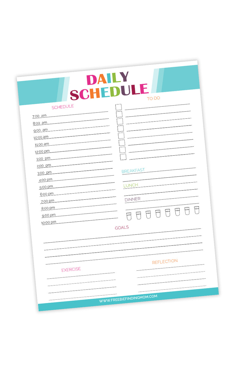 Hourly Schedule Template Freebie Finding Mom