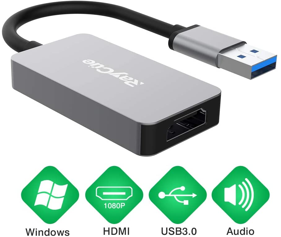 Raycue Usb To Hdmi Adapter Hd Audio Video Cable Converter