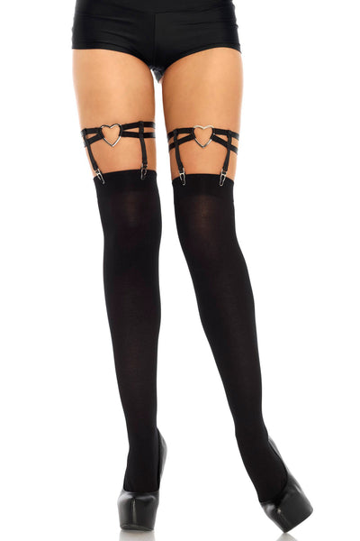 Double Strap Heart Leg Garters