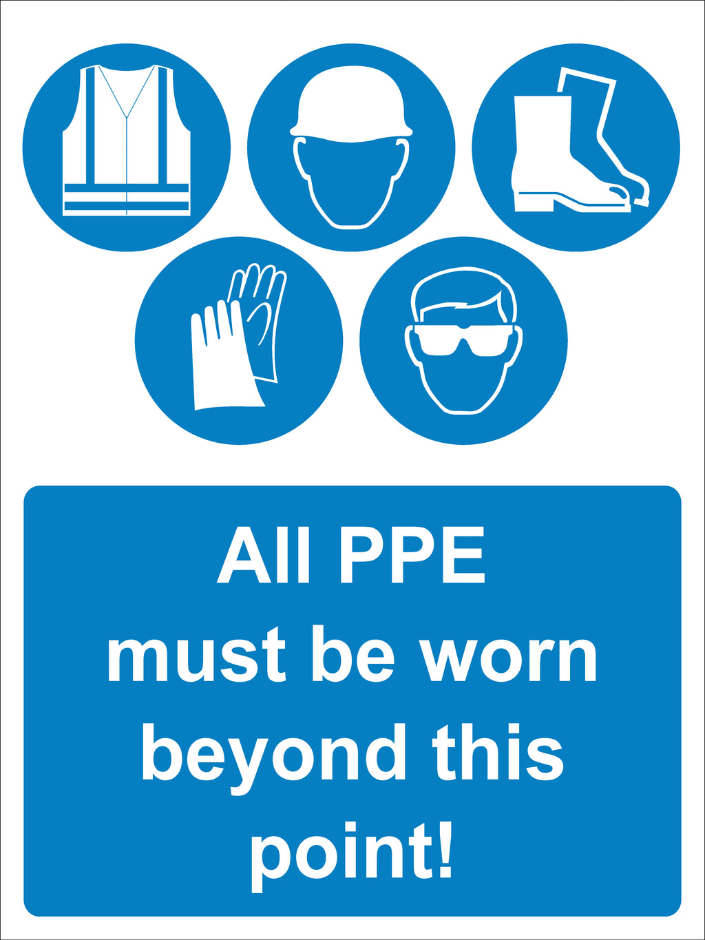 Mandatory Sign All Ppe Must Be Worn Beyond This Point 5 Logos Bam