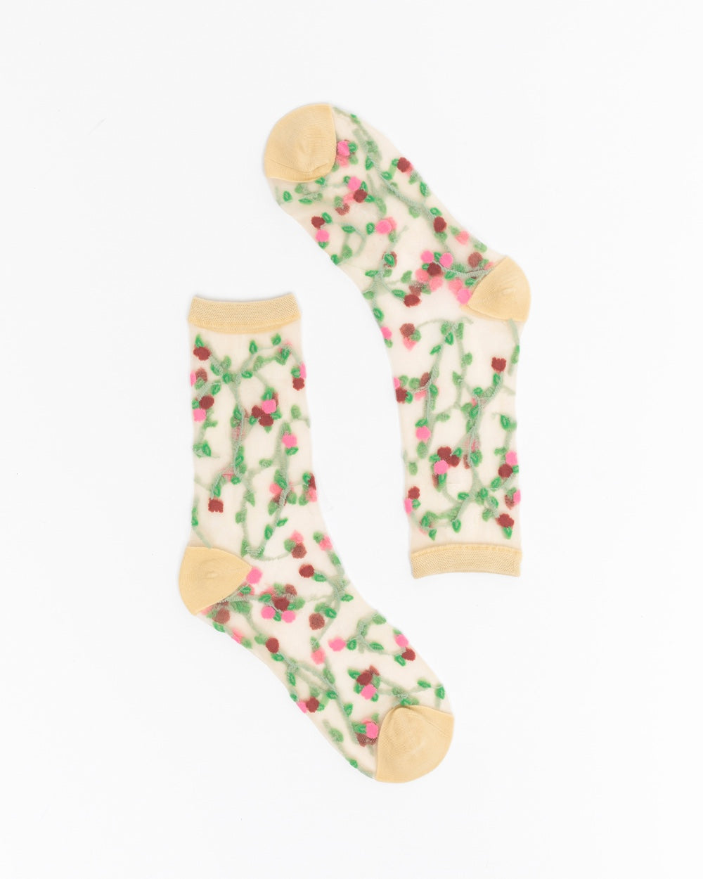 Womens Sheer Floral Socks Sock Candy