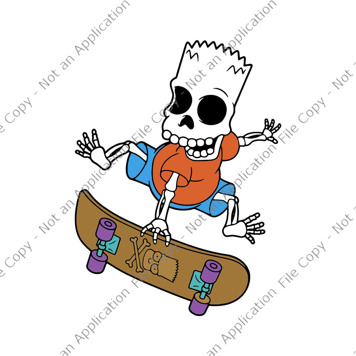 The Simpsons Treehouse Of Horror Halloween Bart Skeleton Svg Simpsons