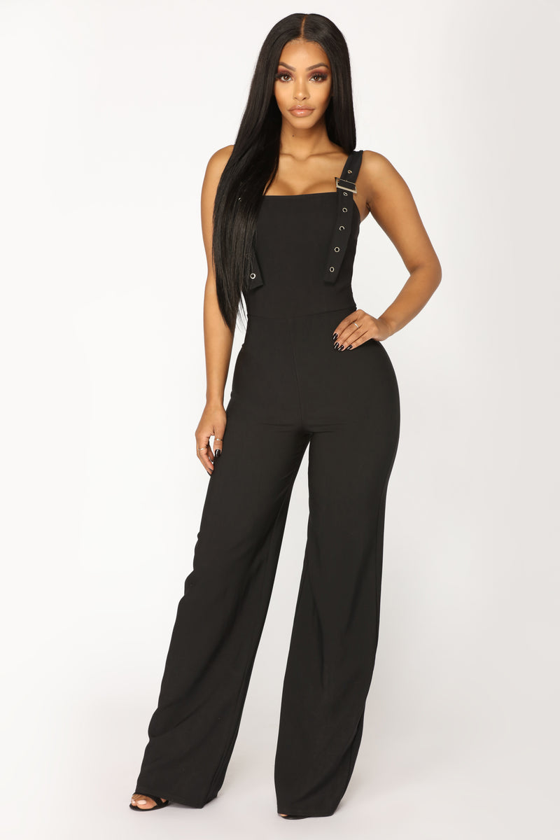 Get A Grasp Buckle Jumpsuit Black Fashion Nova Jumpsuits Fashion