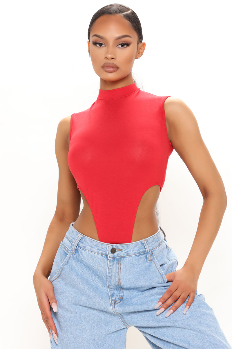 Elevate You High Cut Bodysuit Red Fashion Nova Bodysuits Fashion