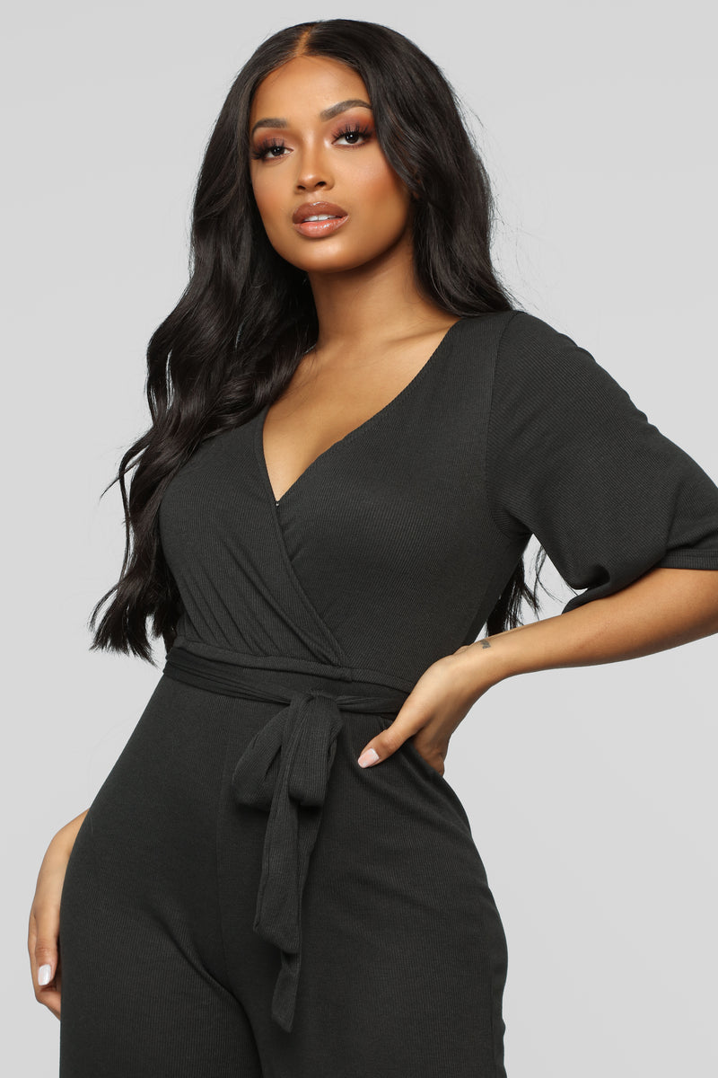 Your Go To Ribbed Jumpsuit Black Fashion Nova Jumpsuits Fashion Nova