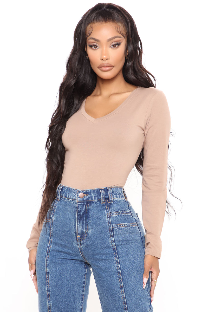 Voted Most Liked Bodysuit Mocha Fashion Nova Basic Tops