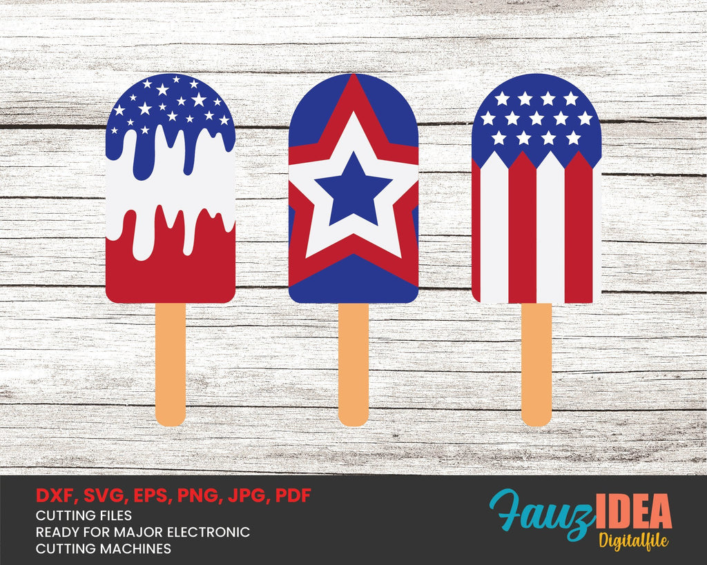 4th Of July Svg Popsicle Svg Independence Day Svg American Flag Svg