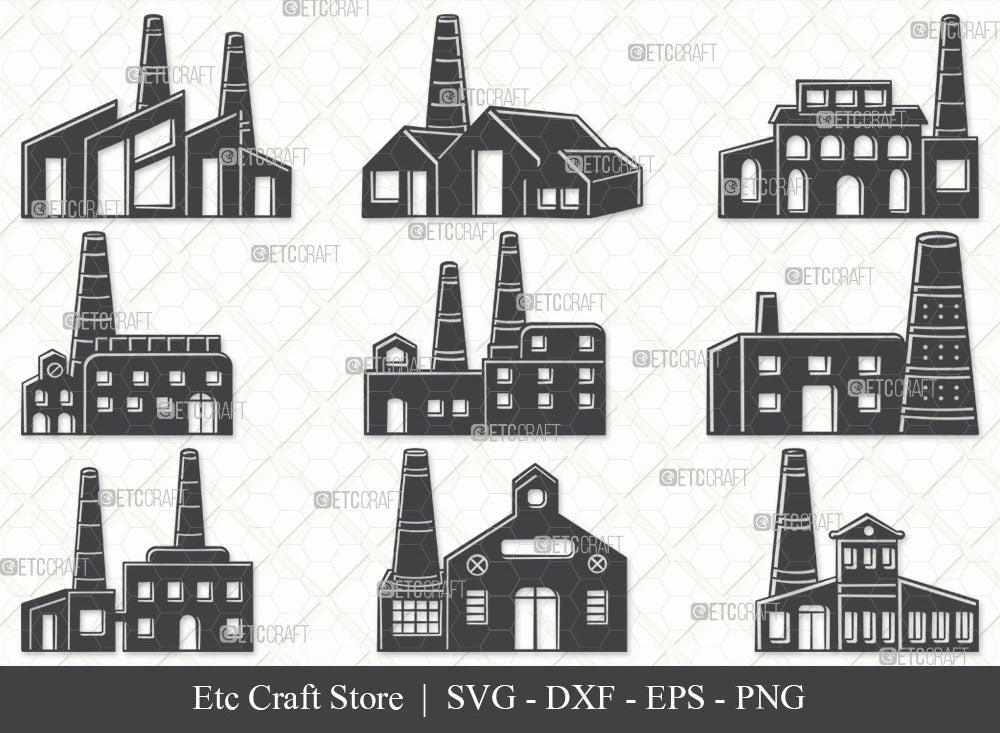 Brick Factory Svg Factory Silhouette Factory Svg Industry Svg