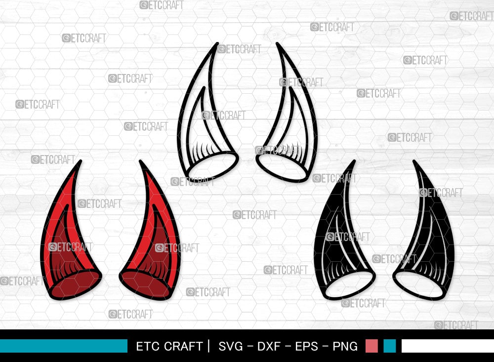 Devil Horns Svg Devil Tail Svg Halloween Svg Bat Svg Devil Horn