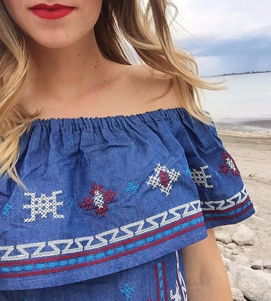 Driftwood Summer Dress In Navy Boho Summer Dresses From Spool 72