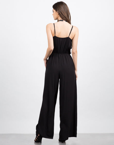 Ruffle Flared Jumpsuit Black Jumpsuit Black Flare Jumpsuit 2020ave