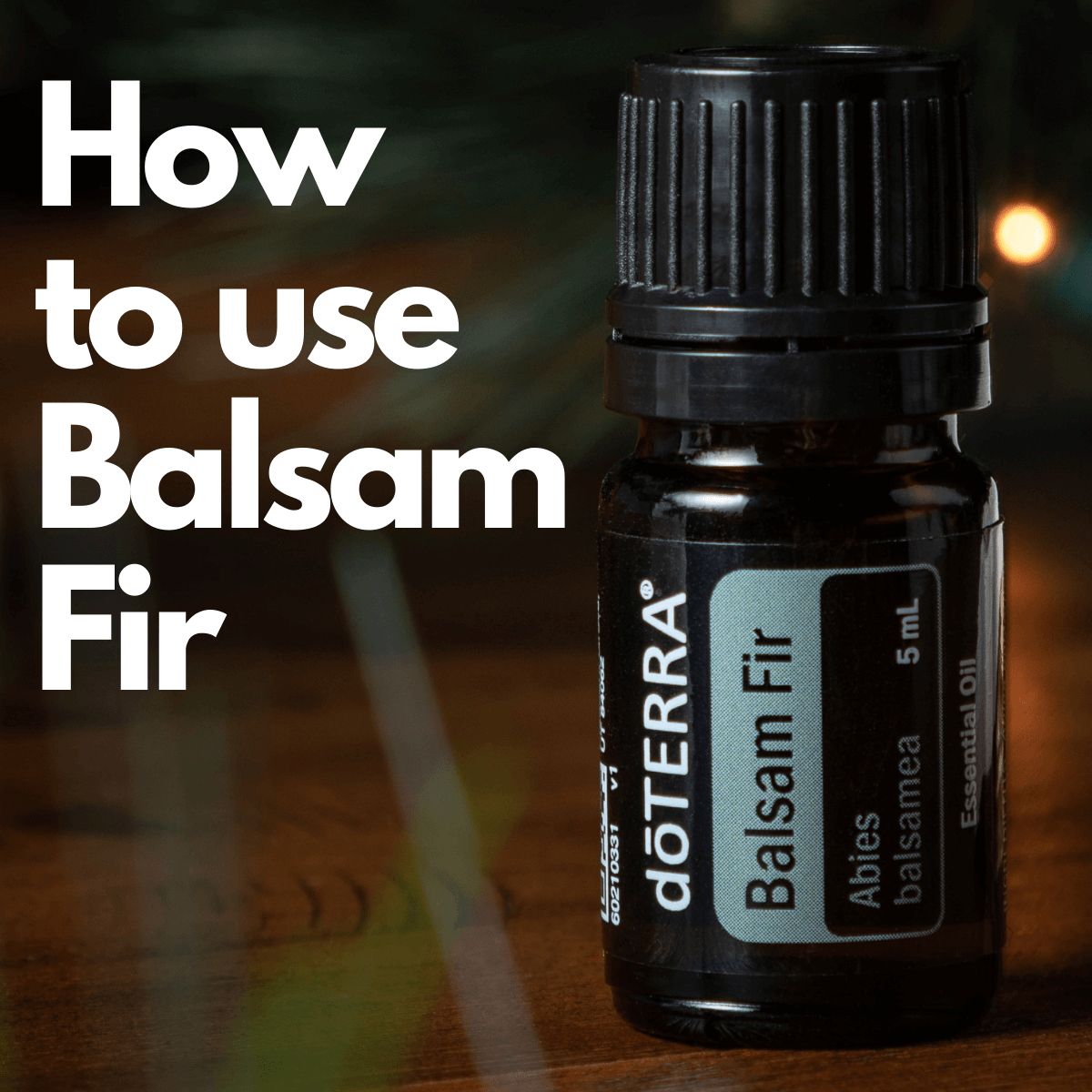 How To Use Doterra Balsam Fir Essential Oil