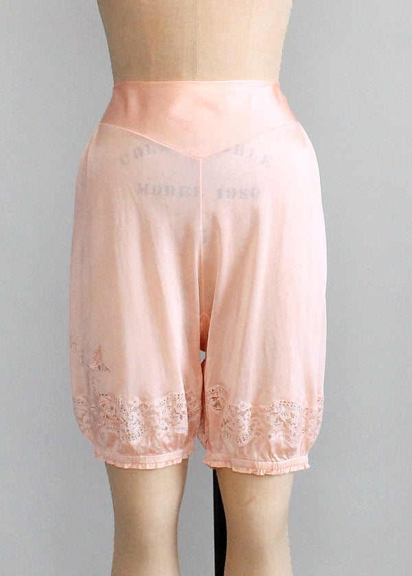 Vintage 1930s Peach Rayon Jersey Bloomers Raleigh Vintage