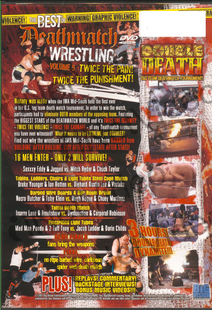 The Best Of Deathmatch Wrestling Vol 5 Double Death Tag Team On