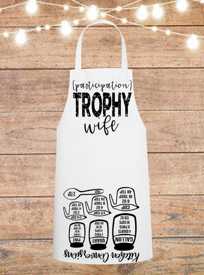 Participation Trophy Wife Cheat Sheet Apron Alicias Small Town Designs