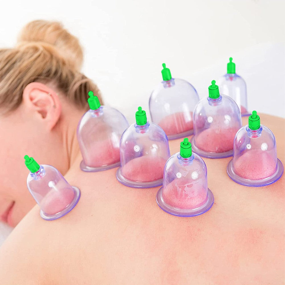 12pcs Vacuum Cupping Cup Set Massage Kit Acupuncture Suction Massager