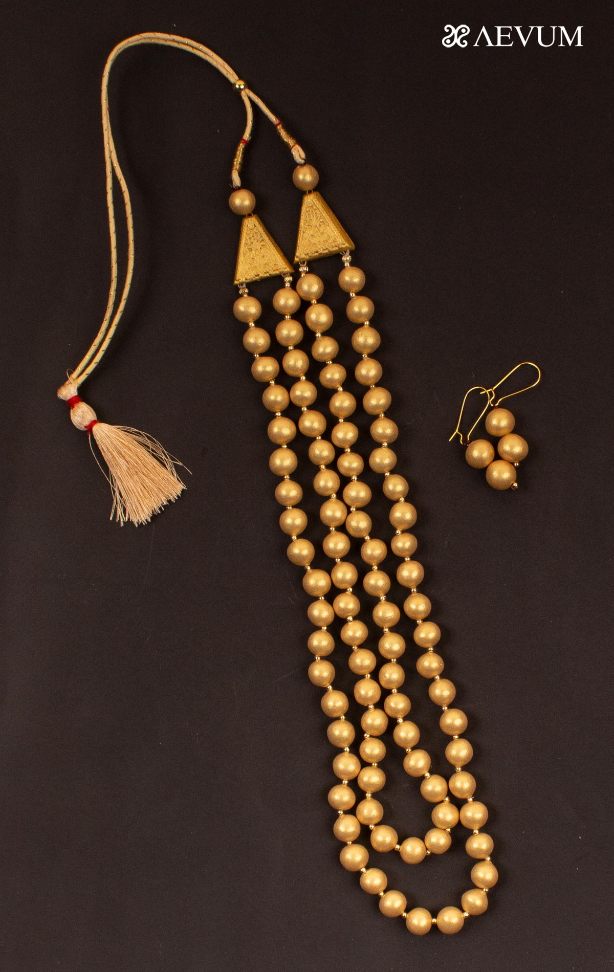 Terracotta Handmade Necklace Set 4407 Aevum