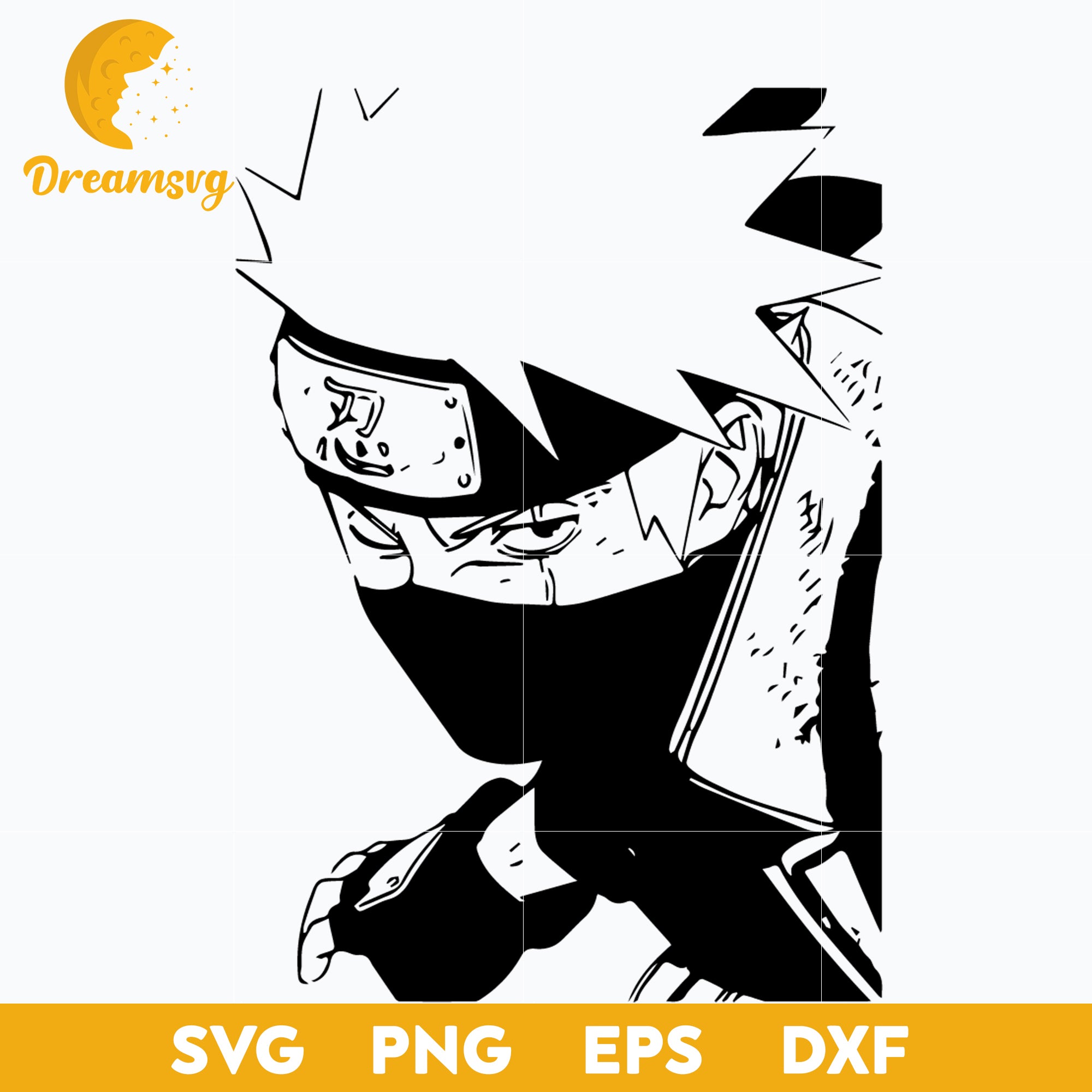 Hatake Kakashi Svg Naruto Svg Manga Character Svg File For Cricut