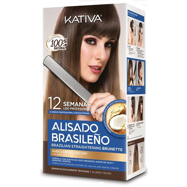 Kativa Kit De Alisado Brasileño Para Cabello Oscuro Cosmetica Flash