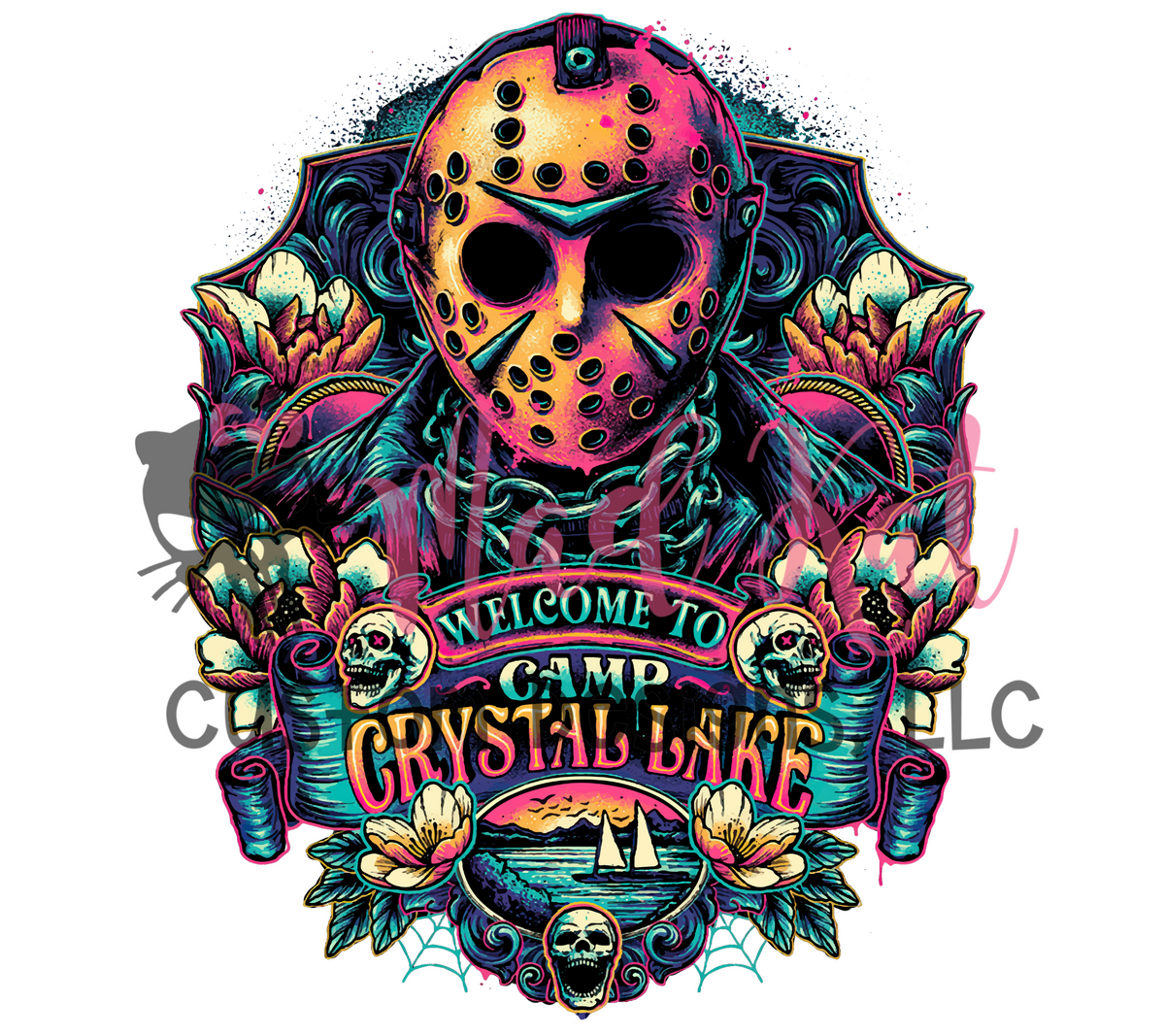 Camp Crystal Lake Sublimation Transfer Mad Kat Custom Designs Llc