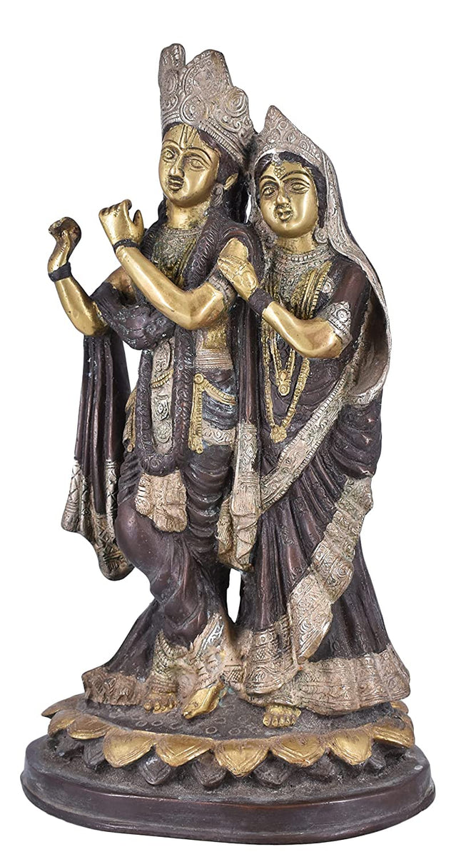 Radha Krishna Statue 28 Cm Bonded Bronze Radha Krishna Atelier Yuwa