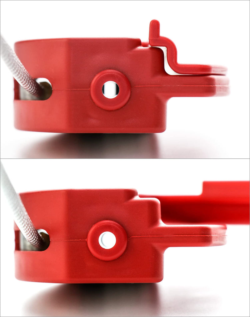 Qwork Lockout Tagout Cable Lock Adjustable Steel Vinyl Coated Cable