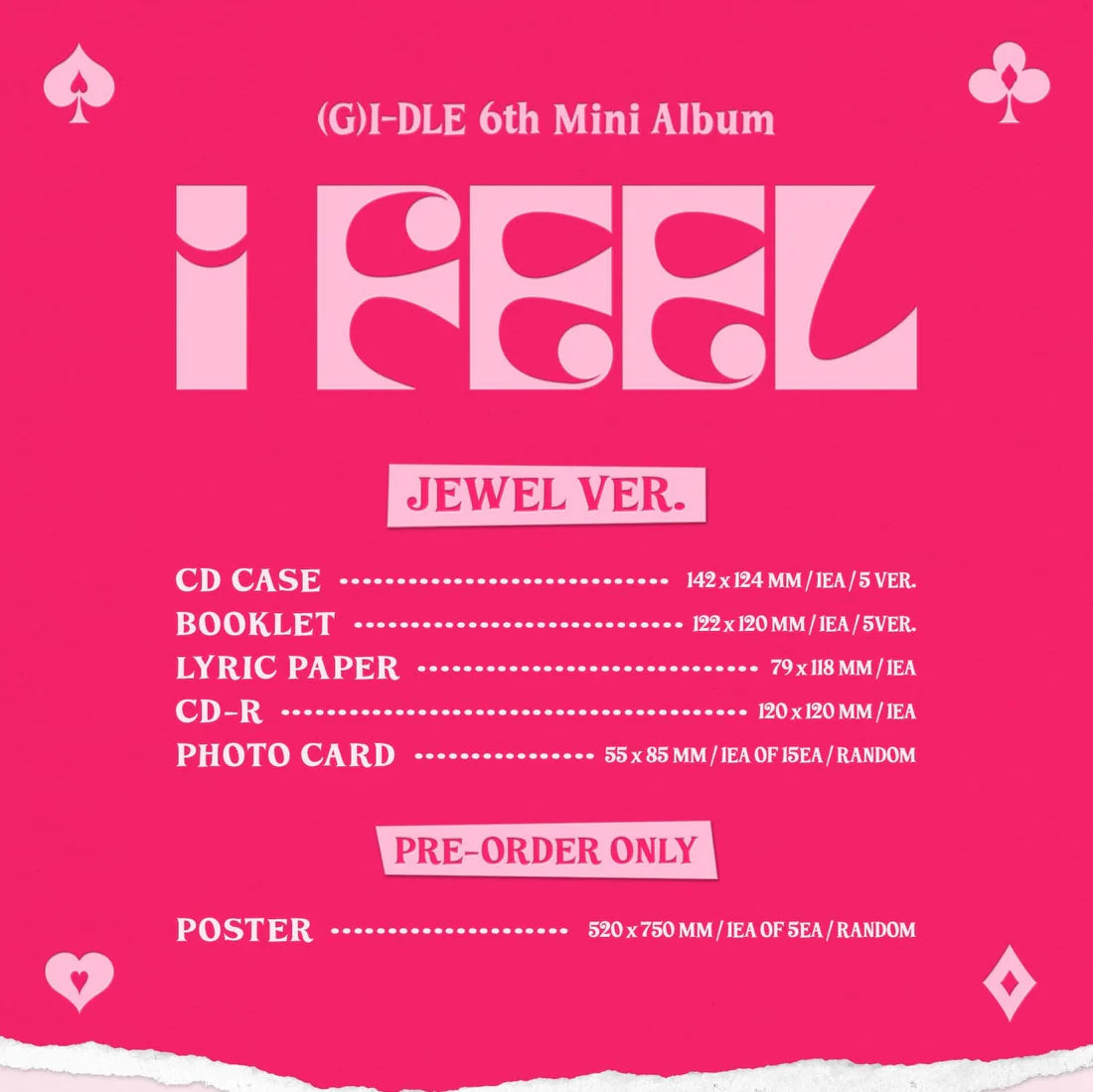 Gi Dle 6th Mini Album I Feel Jewel Case Kloud K Pop Store