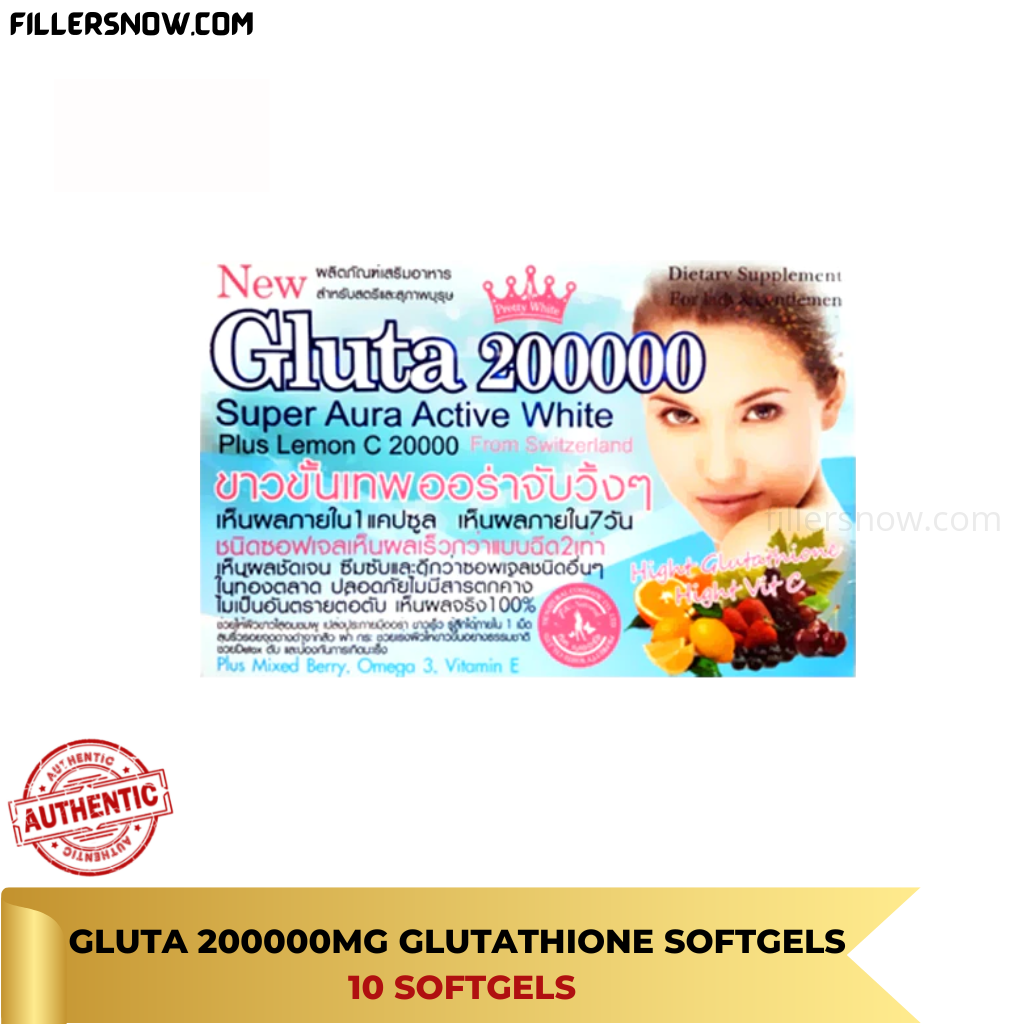 Gluta 200000mg Glutathione Softgels 10 Softgels