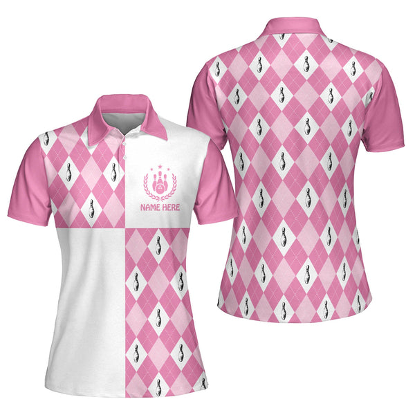 Lasfour Customize Bowling Shirts For Women 3d Pink Bowling Shirt