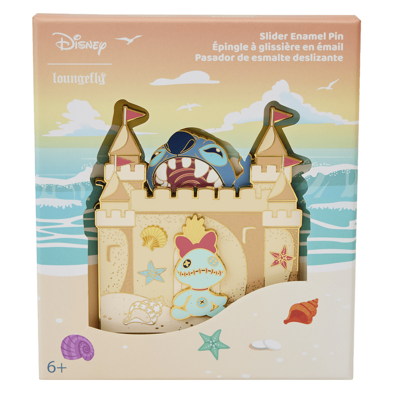 Loungefly Stitch Sandcastle Beach Surprise 3 Collector Box Pin Kawaii