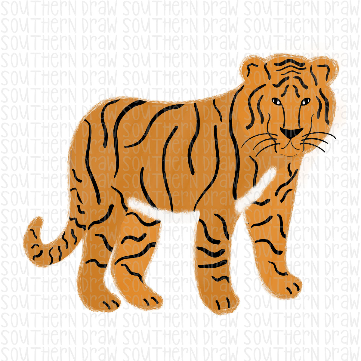 Tiger Southern Draw Digital Designs