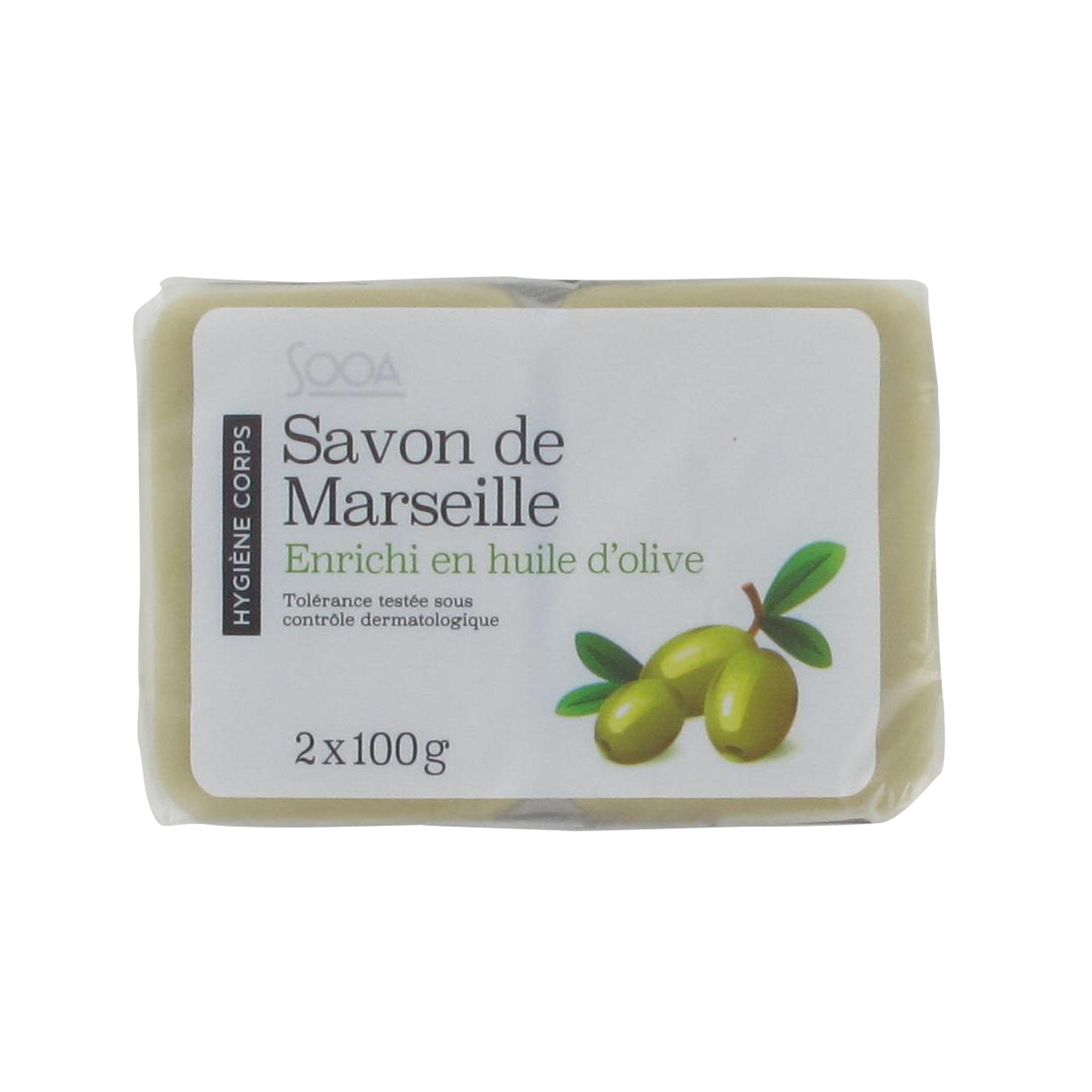 Savon De Marseille Enrichi à Lhuile Dolive Sooa 200g Le Club