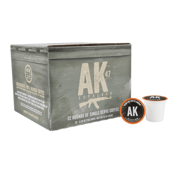 Ak 47 Espresso Blend Coffee Rounds Medium Roast Coffee Pods Black