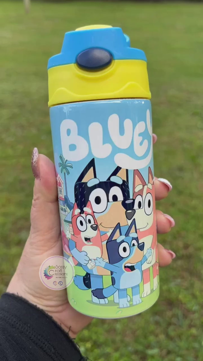 Bluey Spill Proof Flip Top Sippy Personalized Sassy Craft Creations